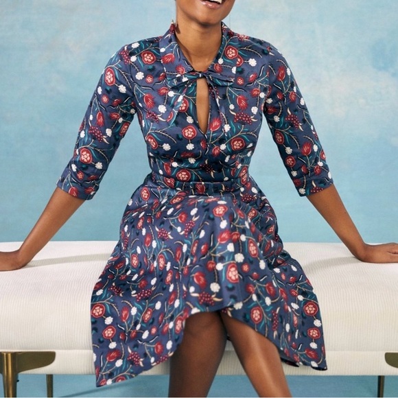 Modcloth | Dresses | Modcloth X Collectif Darcey Poppy Floral Midi ...